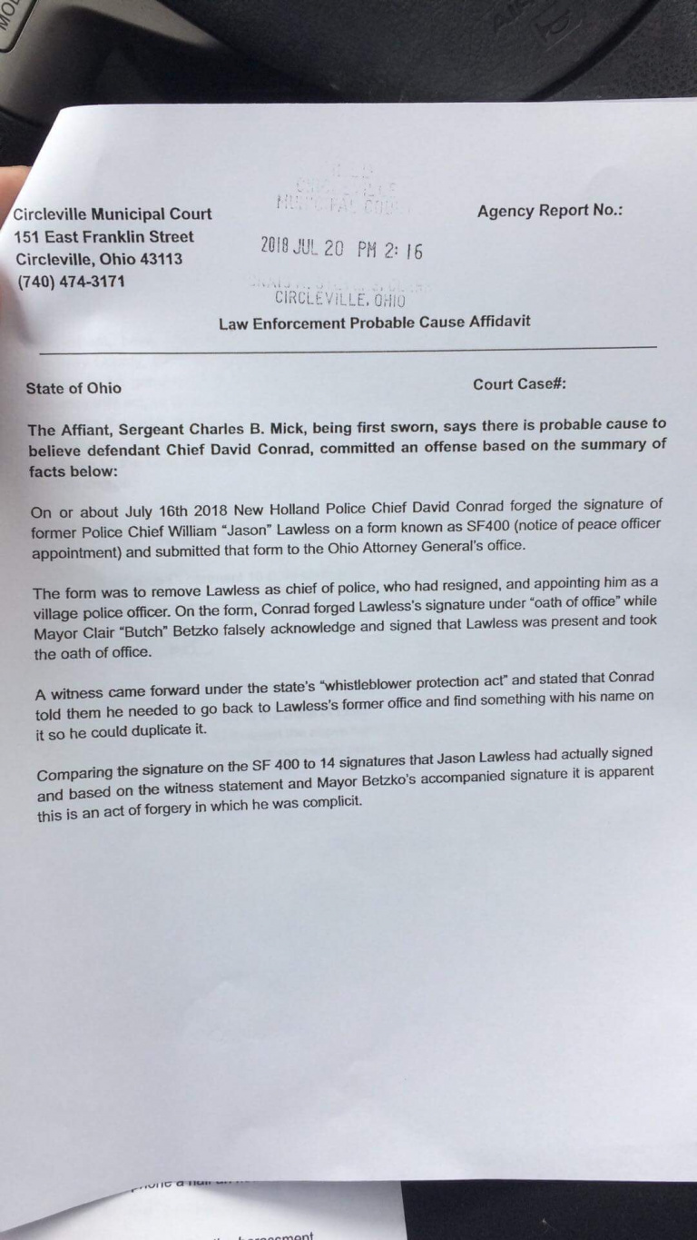 Former New Holland Sergeant Brad Mick Makes Statement on His ...