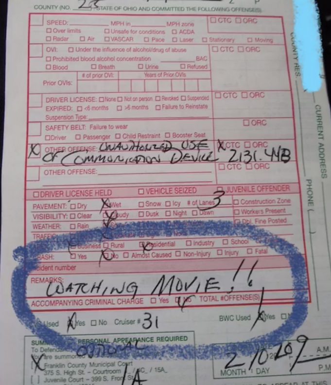 Columbus Police Officer Issues 900th Distracted Driving Ticket - Scioto ...