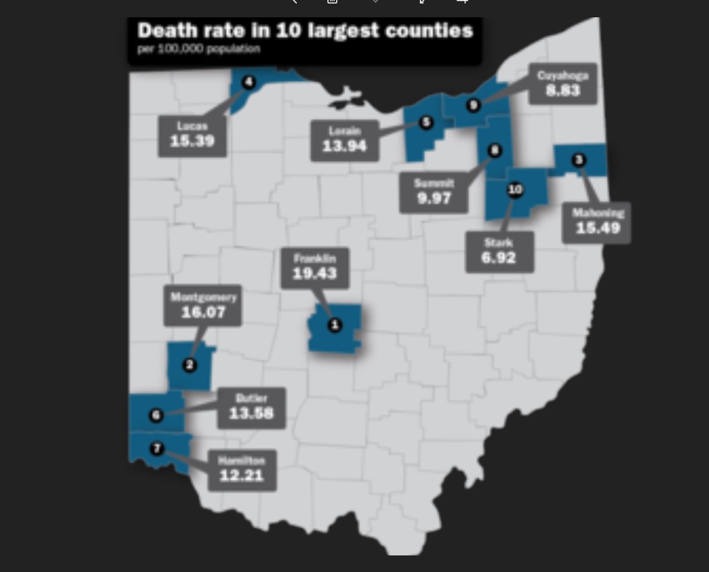 Southern Ohio Counties Top 10 List of Worst Opioid Overdose Death Rate ...