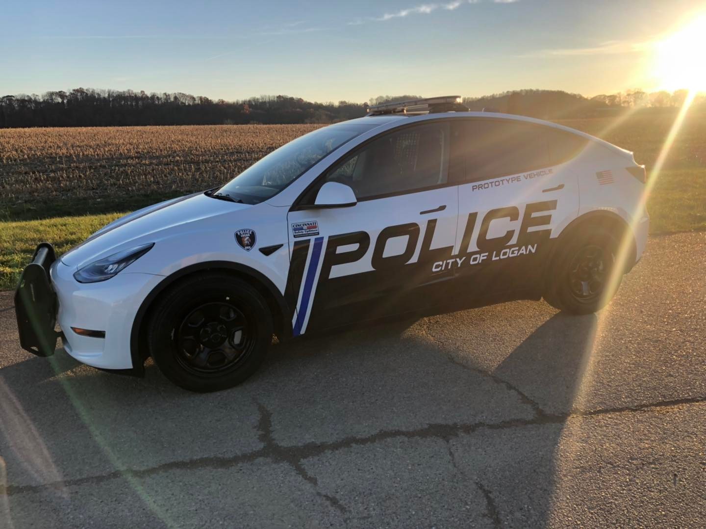 Logan Police Department Receives First Tesla Police Cruiser - Scioto Post