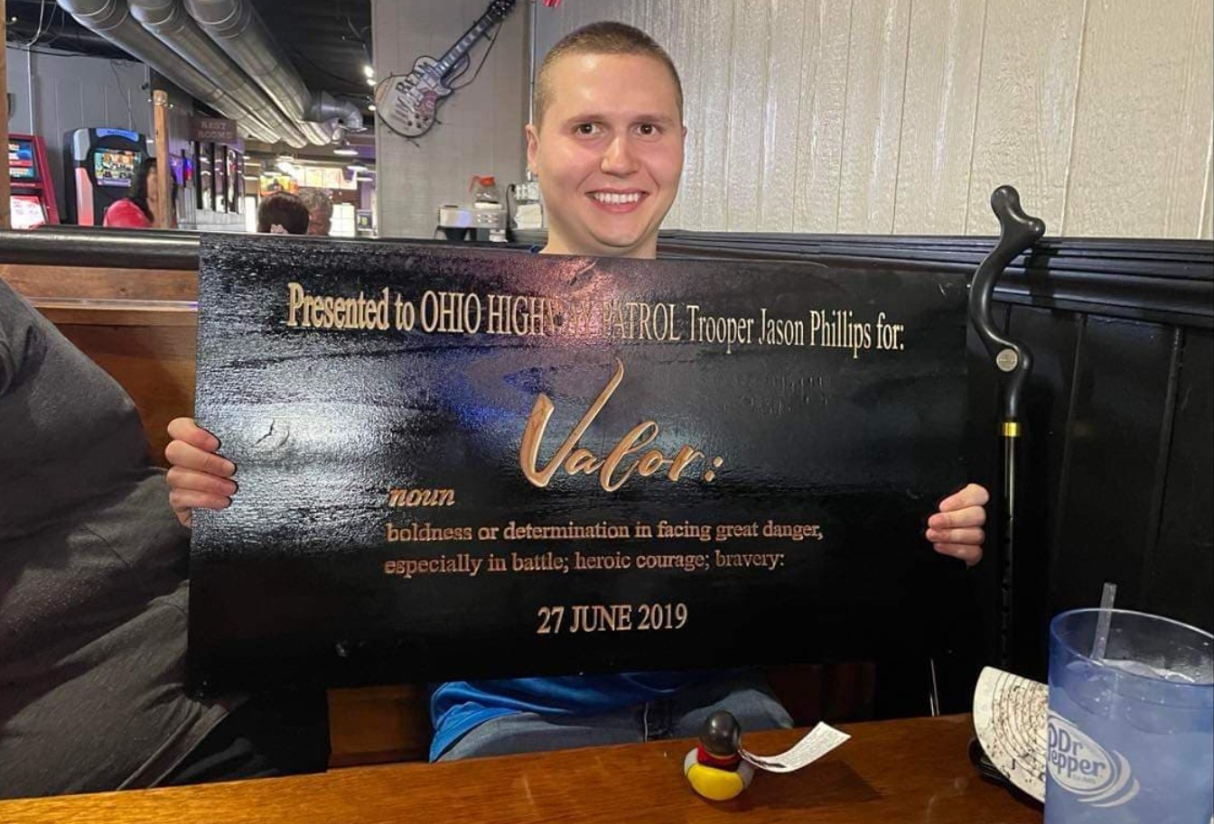 Plaque Awarded to Pickaway County Trooper Jason Phillps for Valor ...