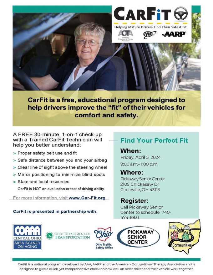 Pickaway County - Free CarFit Check-up Event Offers Mature Drivers ...