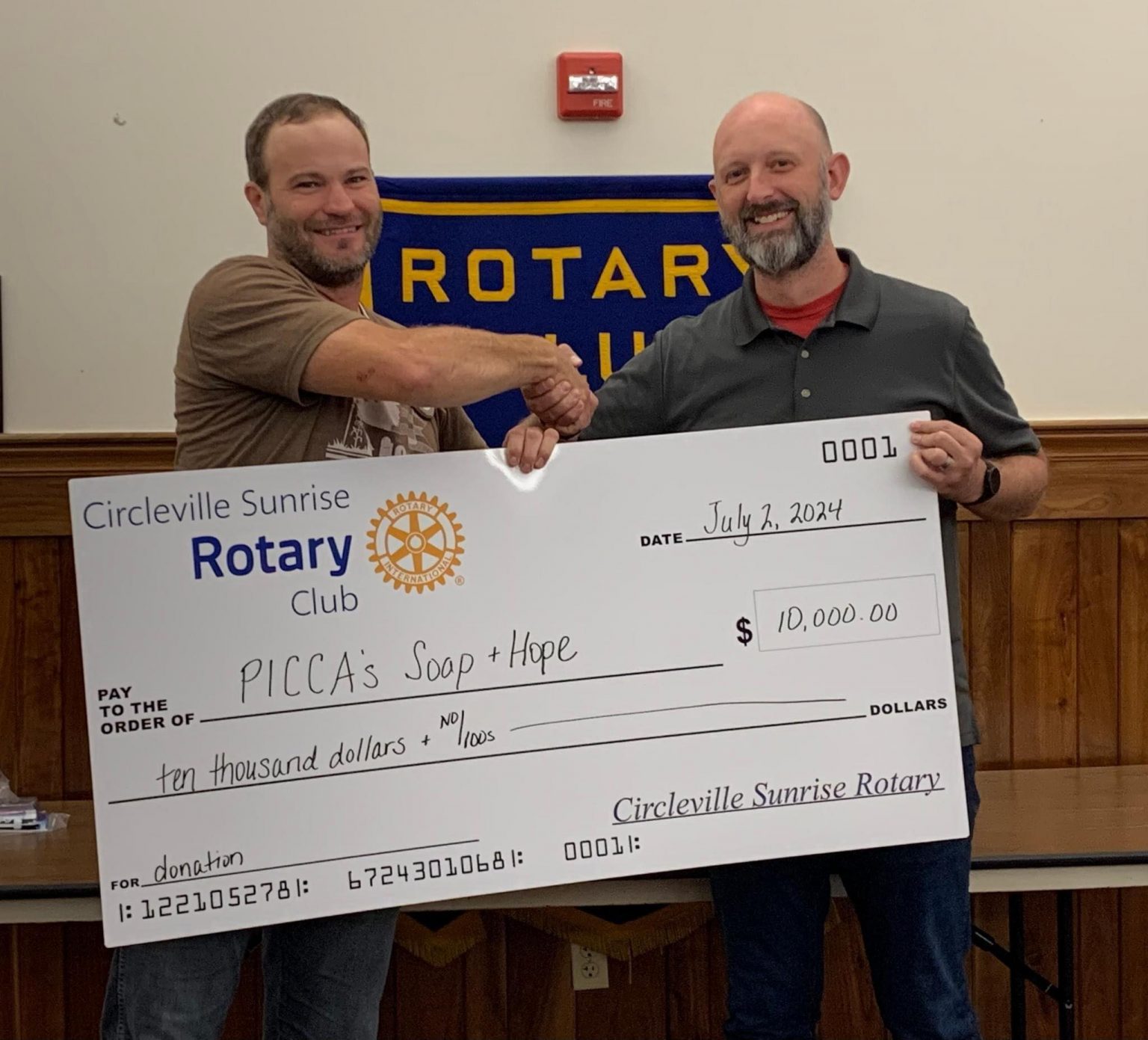 Circleville Sunrise Rotary Donates $10,000 to Support Mobile Hygiene ...