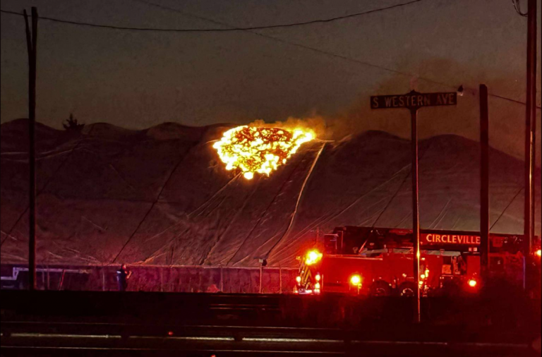 Fire Sparks at Cargill Mound in Circleville, Fireworks Suspected ...