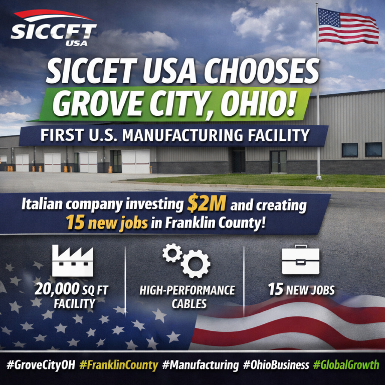 SICCET USA Chooses Grove City for First U.S. Manufacturing Facility ...